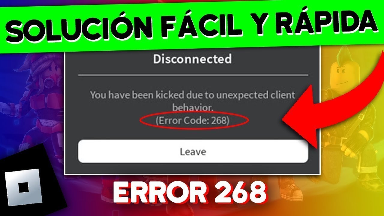 CÓMO SOLUCIONAR EL ERROR 268 DE ROBLOX (ACTUALIZADO 2024) - YouTube