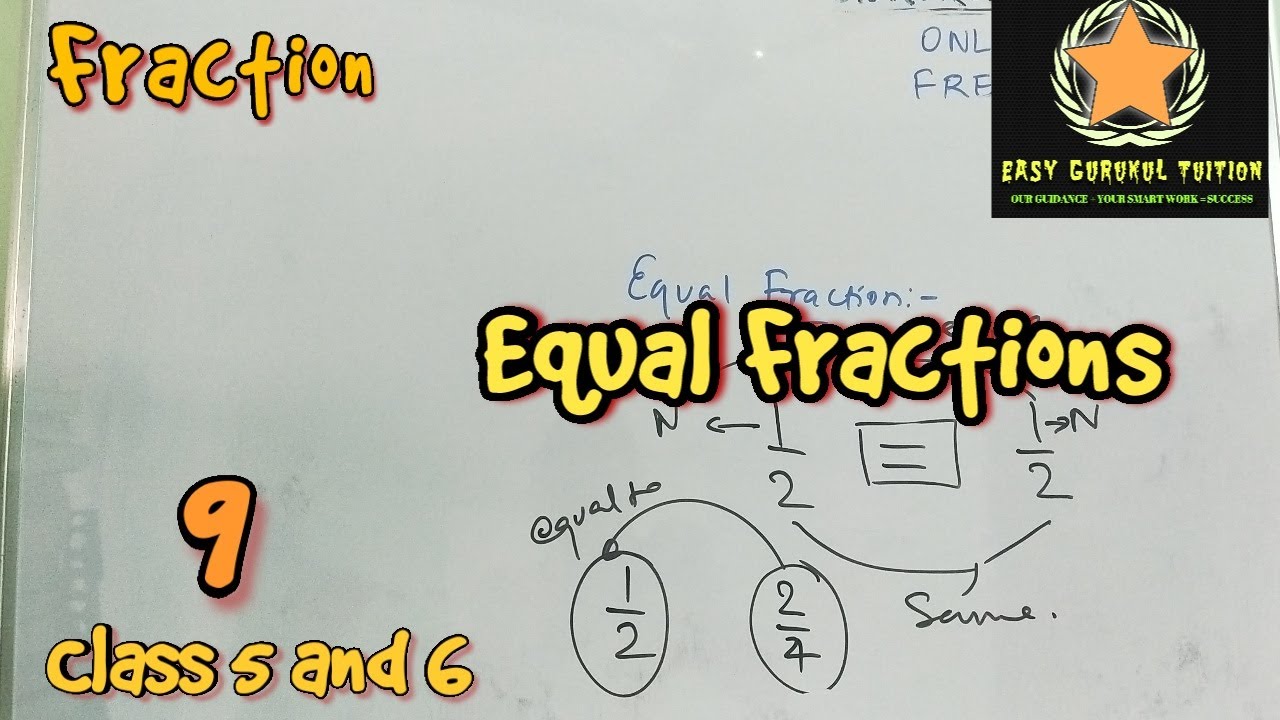 9 Class 5 And 6 Fraction What Are Equal Fractions With Examples In 9 Class 5 And 6 Fraction What Are Equal Fractions With Examples In