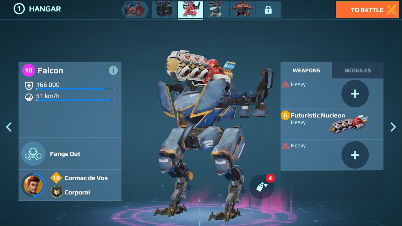 T-Falcon gameplay | WAR ROBOTS - YouTube