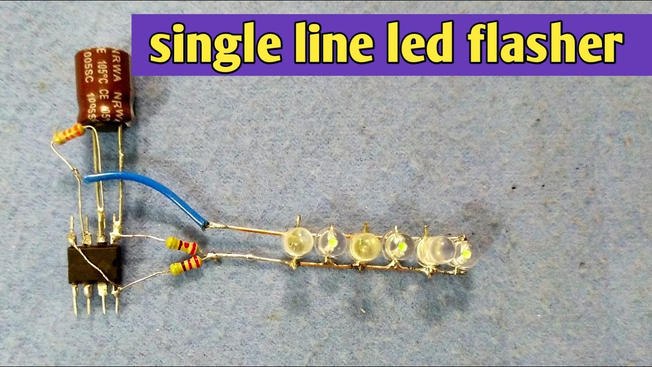 Amazing led chaser with single line running led | 555 ic chaser - YouTube