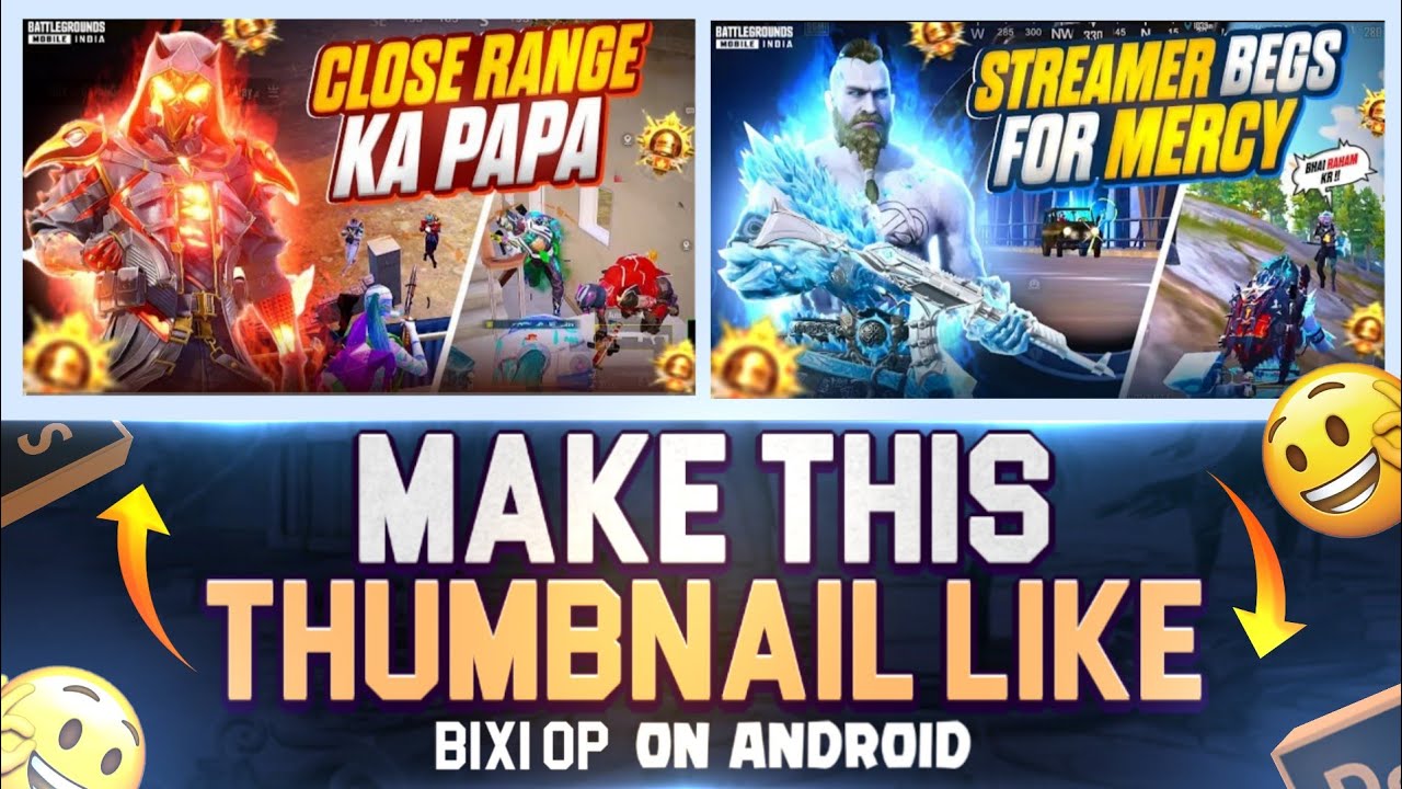 How To Make Thumbnail Like Bixi Op 🔥 Bgmi Game Play Thumbnail Edit On ...