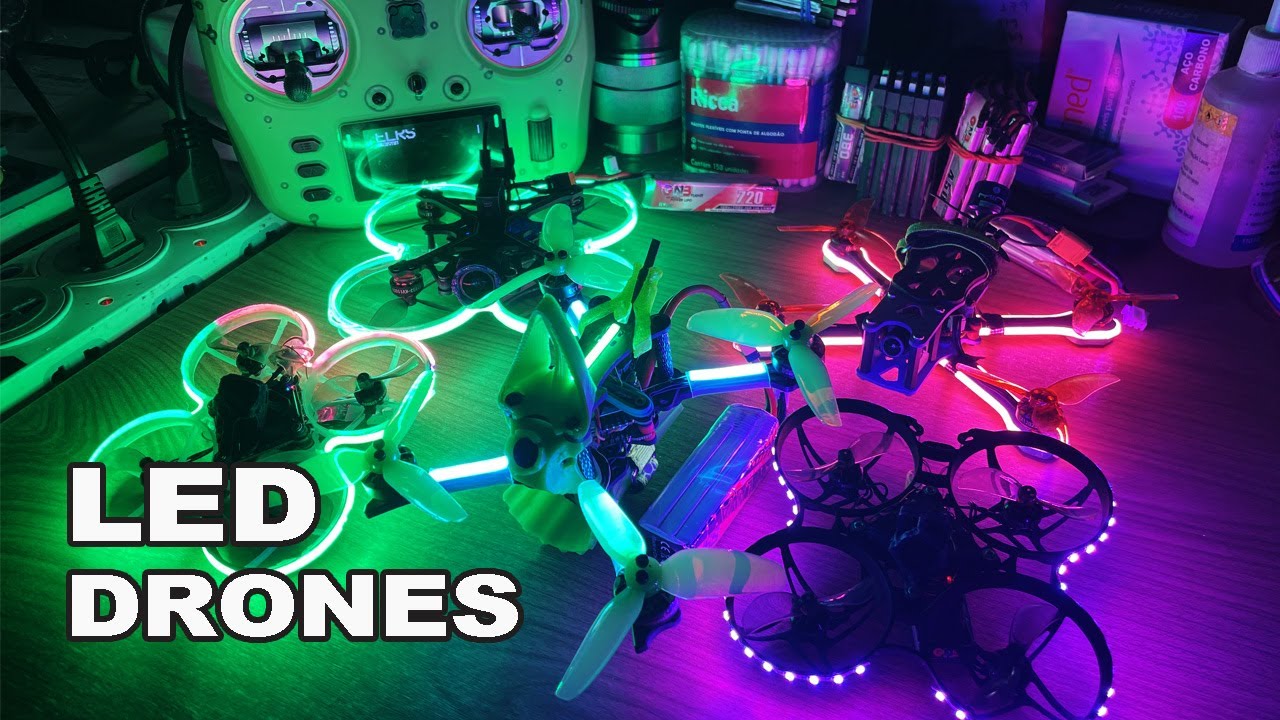 Adicionando LEDs nos Drones FPV com itens do #aliexpress - YouTube