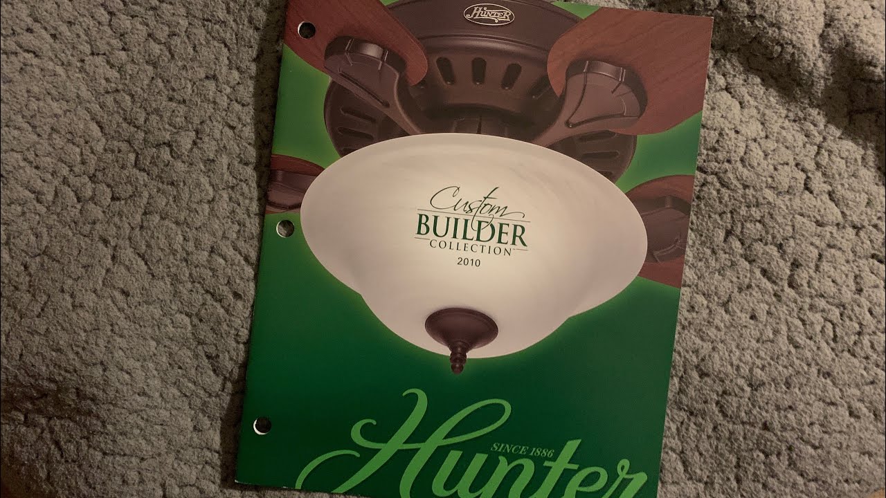 Hunter Custom Builder ceiling fan catalog from 2010 - YouTube