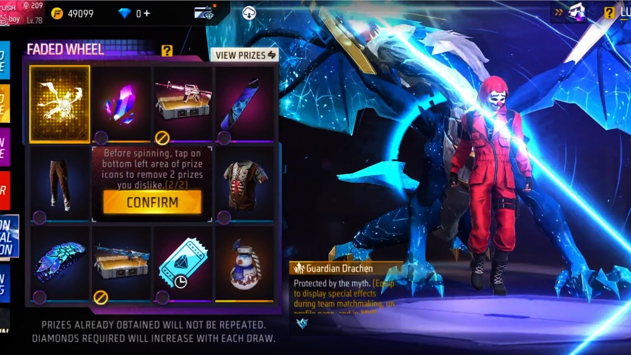 dragon animation faded wheel free fire | dragon arrival animation emote ...