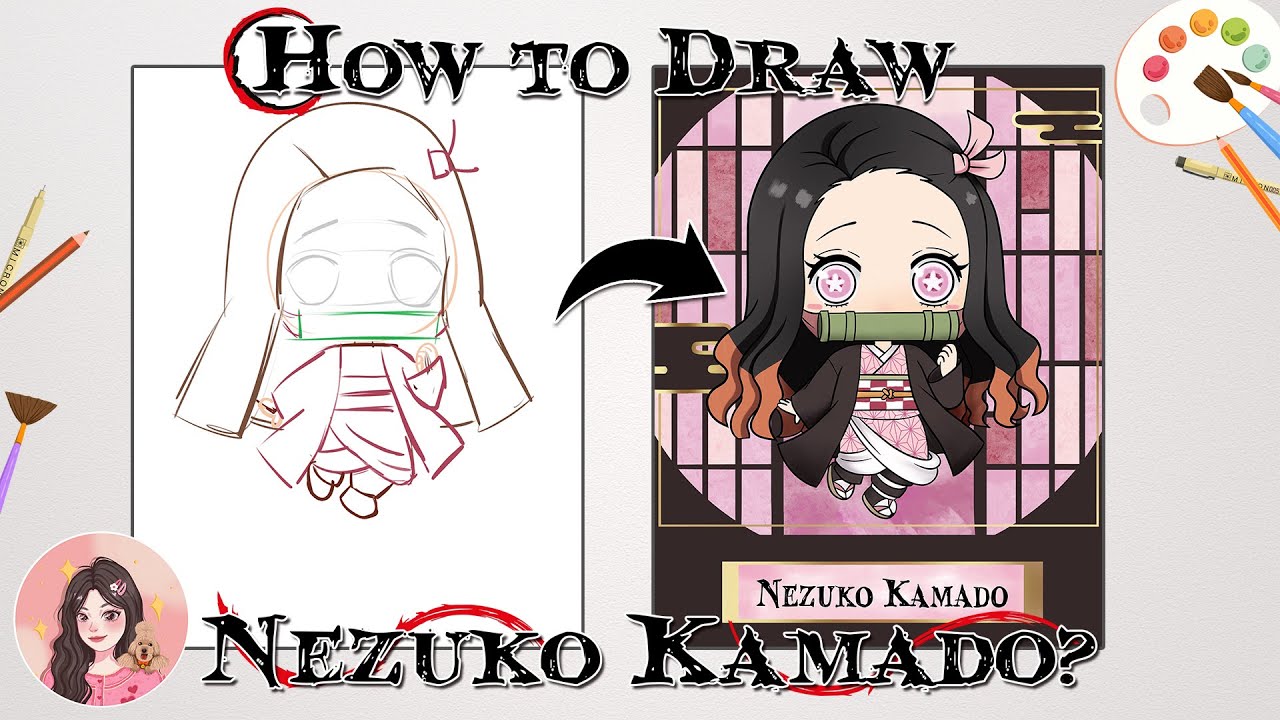 How to Draw Nezuko Kamado? |Demon Slayer Character Art|Cute Version ...