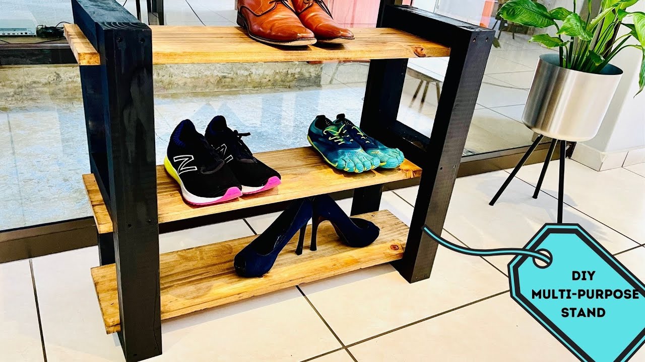 How to build a Shoe Stand// SHOE RACK OR BOOKSHELF // Multi-Purpose ...