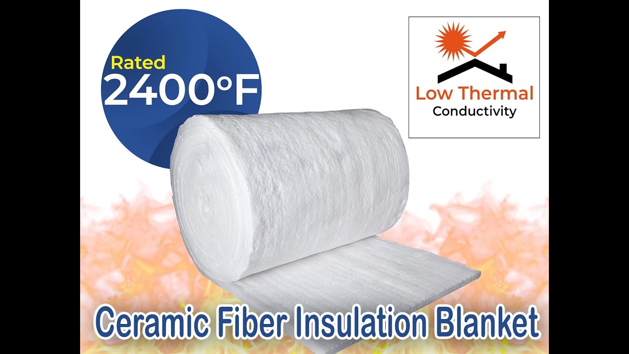 Ceramic Fiber Insulation Blanket, 2400F Rated, Fireproof Insulating ...