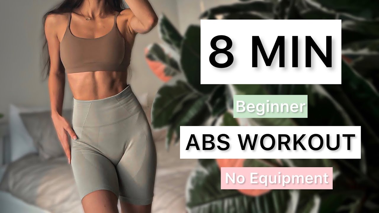 8 MIN BEGINNER ABS WORKOUT (NO Equipment) - YouTube