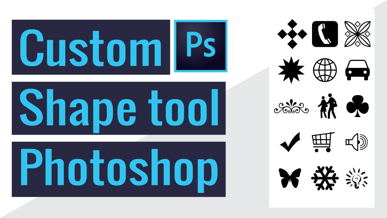 Photoshop Defult Free icon Bundle & Custom Shape Tool - YouTube