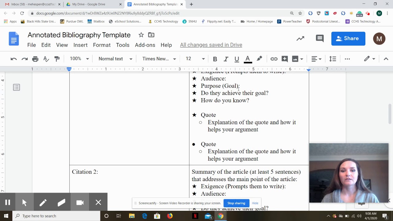 How to Use the Annotated Bibliography Template - YouTube