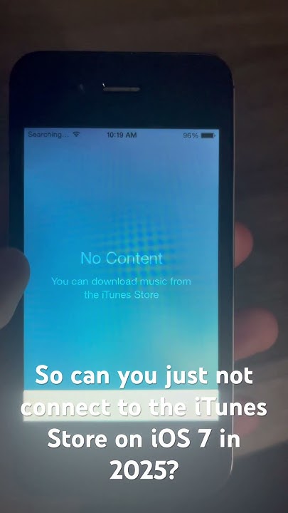 Cannot connect to iTunes Store on iOS 7 #ios7, #iphone4 - YouTube