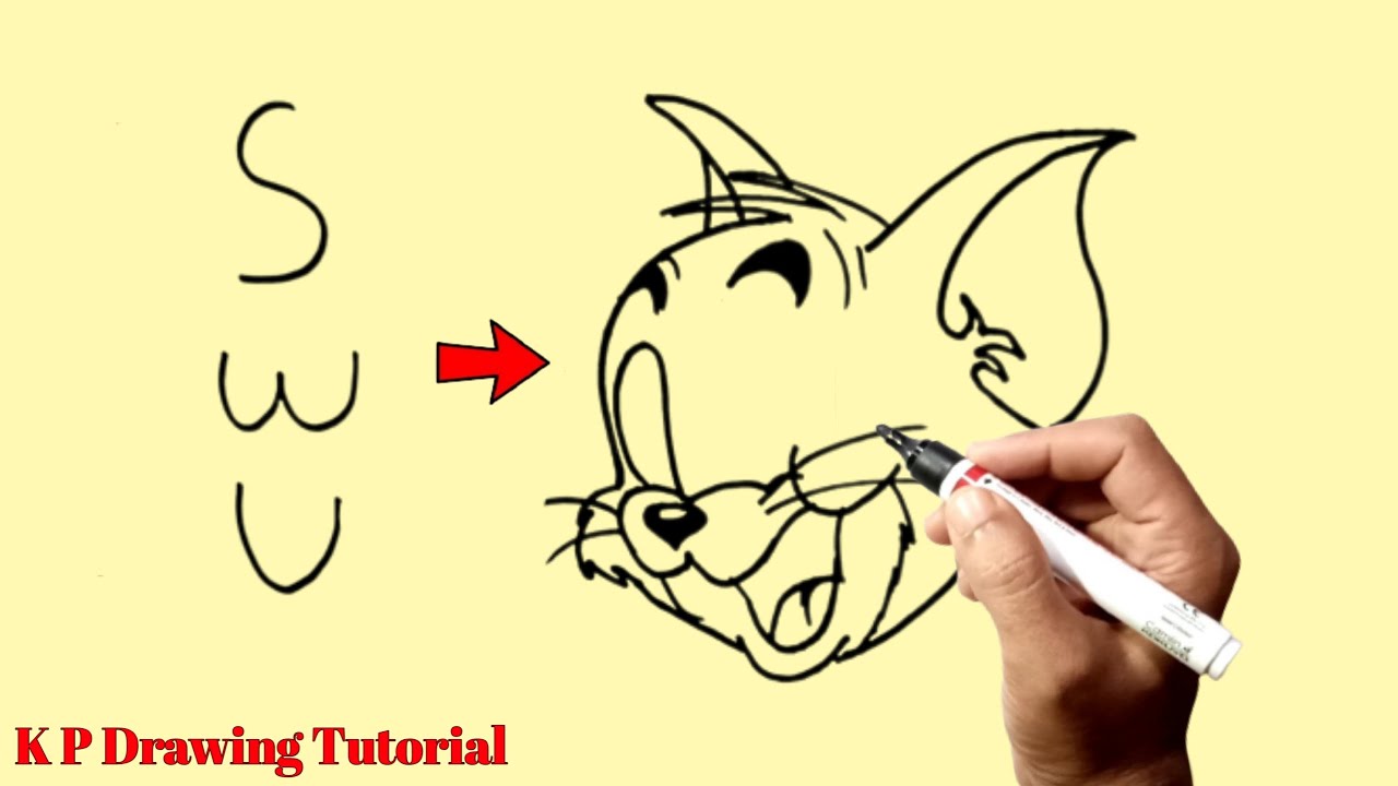 Tom and Jerry cartoon drawing easy | How to draw tom and jerry step by ...