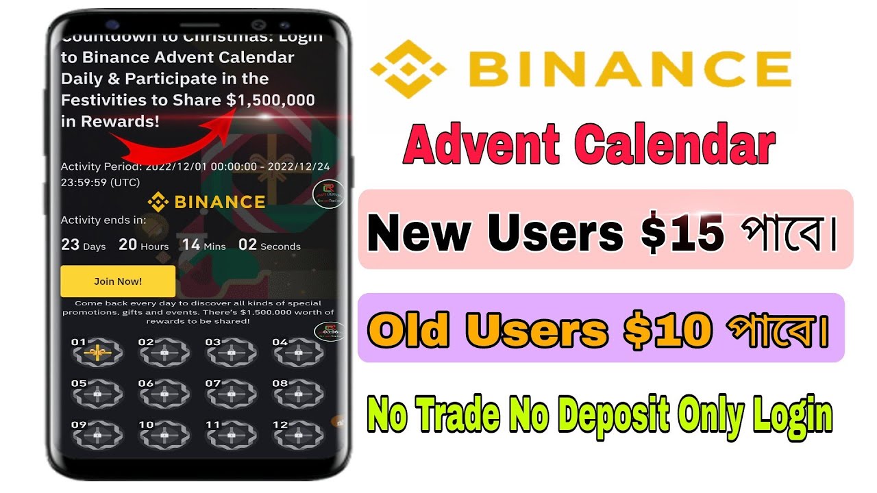 Countdown to Christmas|| Login to Binance Advent Calendar Daily||New ...