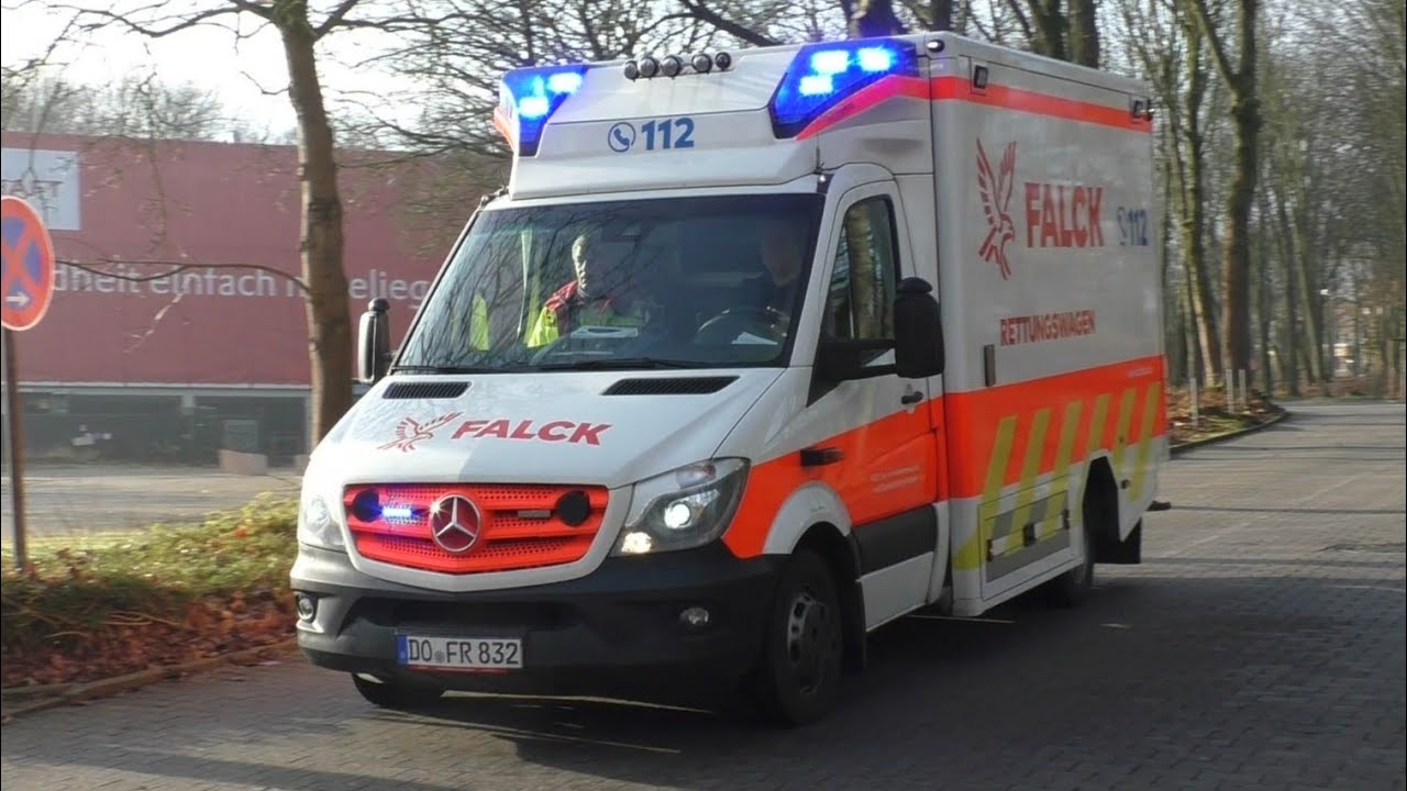 RTW Falck Rettungsdienst Dortmund - YouTube