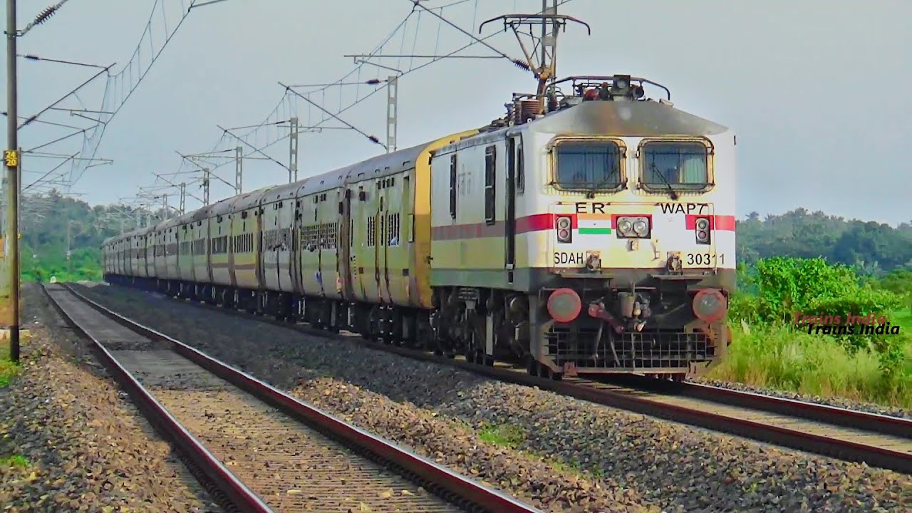 2 in 1 || Speed Showing Sealdah/WAP-7 & HWH/WAP-5 with Teesta Torsa ...