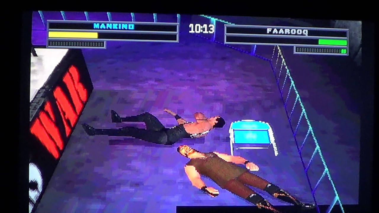 WWF WAR ZONE versus & weapons match ps1 - YouTube
