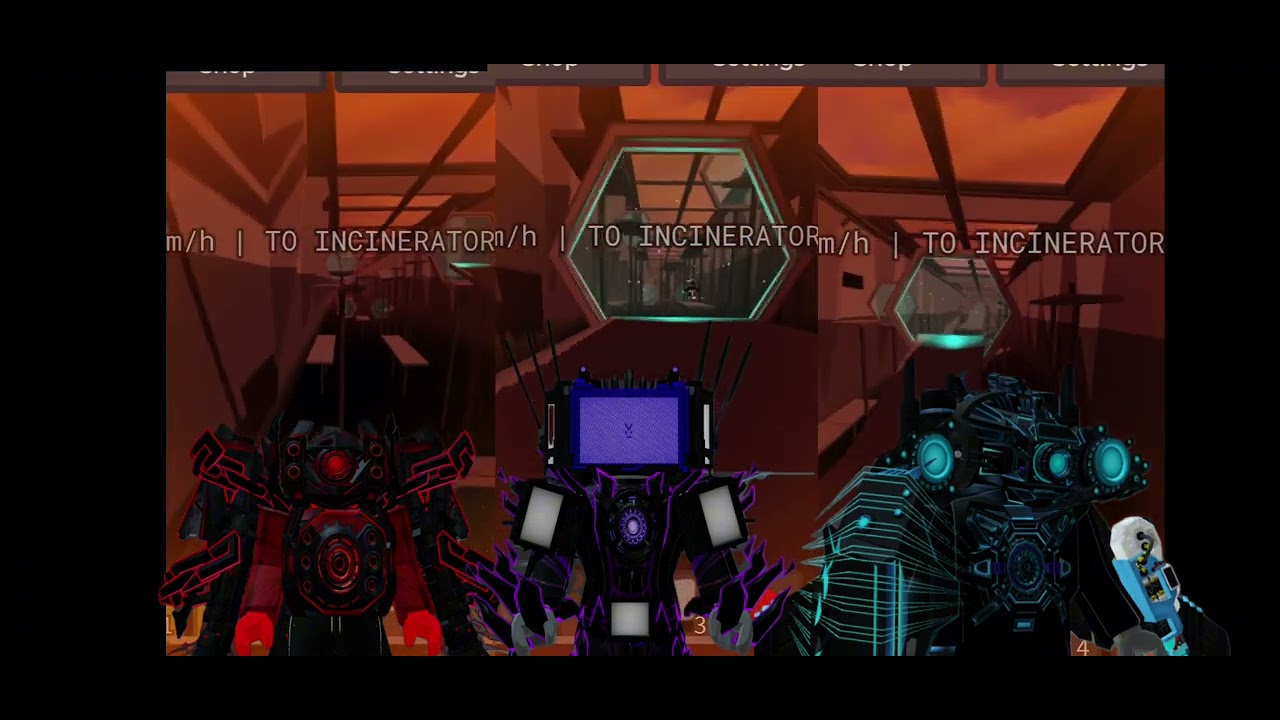 Neon Titan Speakerman VS Neon Cyber TV man VS Neon Cyber Cameraman Who ...