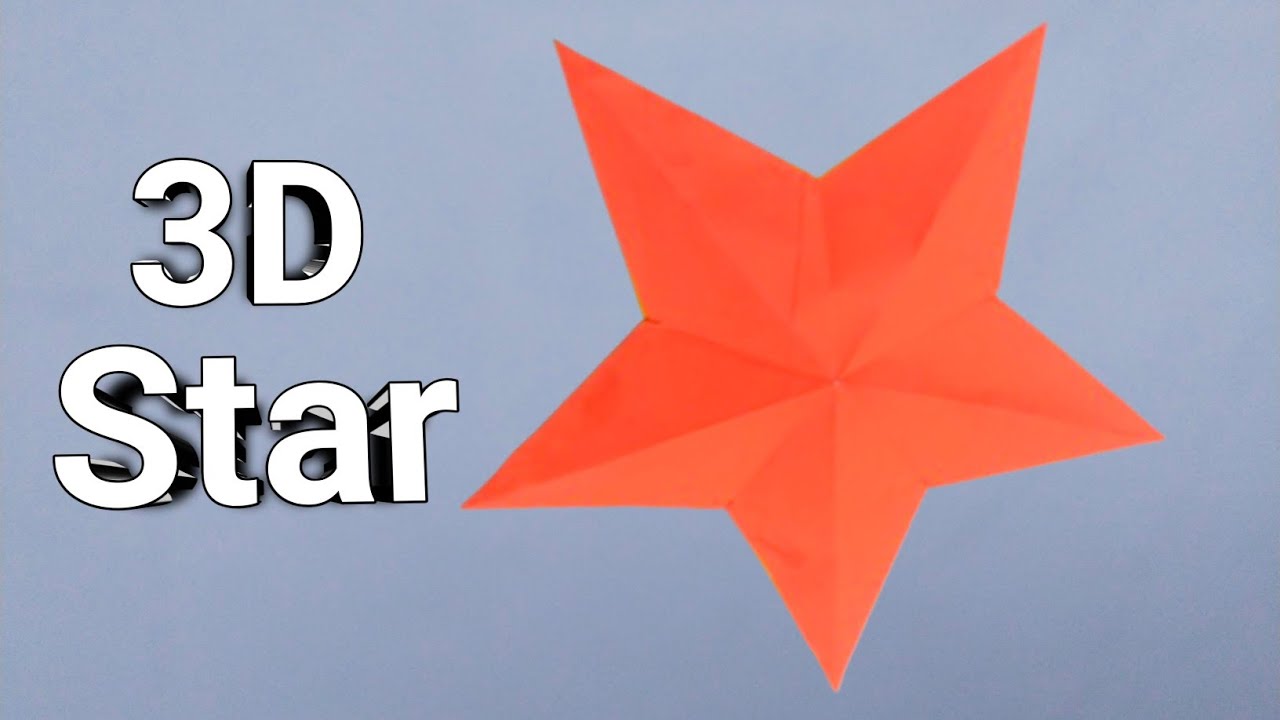 How To Make 3D Paper Star | DIY Origami Paper Craft | Easy 3D Star. - YouTube