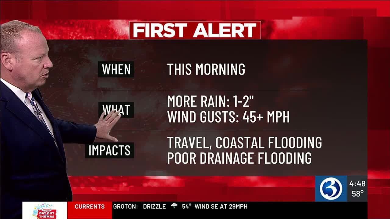 Technical Discussion: A First Alert for heavy rain & a gusty to impact ...