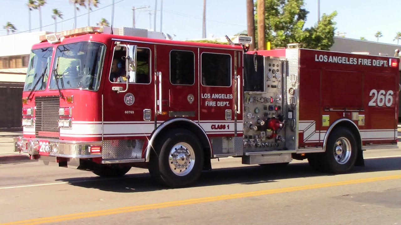 LAFD Task Force 66 & Rescue 66 Responding - YouTube