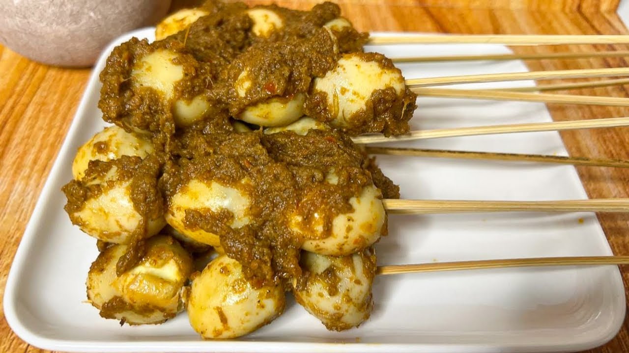 RESEP RENDANG TELUR PUYUH. Cara Membuat Sate Telur Puyuh Bumbu Rendang ...