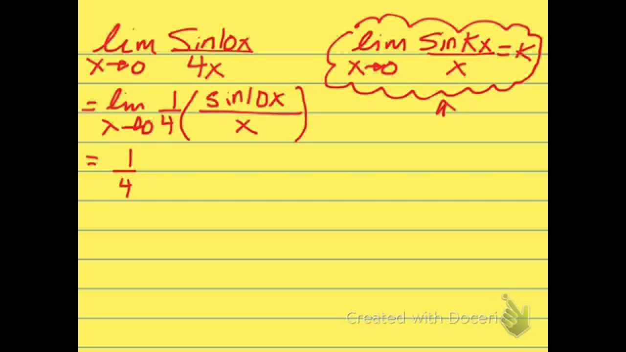 Limit Problems with Trig (Example 1/5) - YouTube