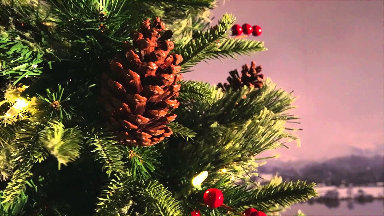 National Tree Colonial Fir 7 ft Pre Lit Slim - YouTube