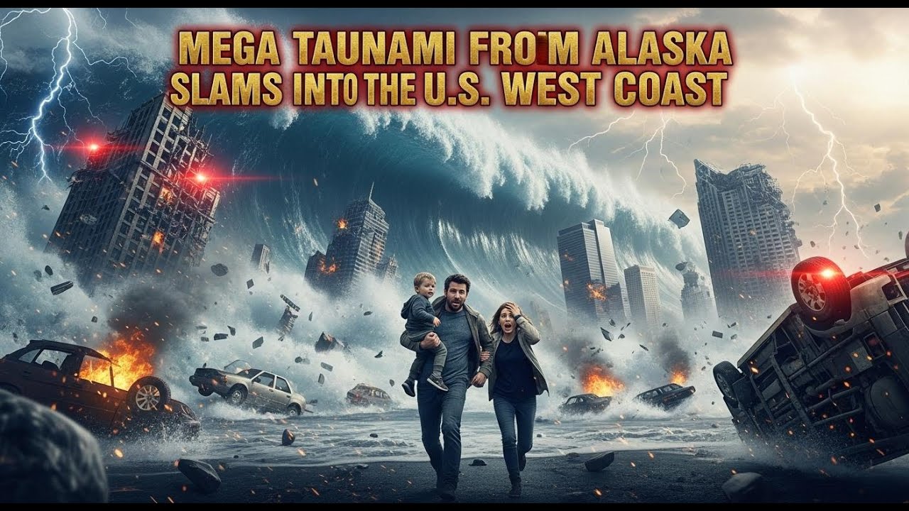 Disaster Simulation: Mega Tsunami Hits U.S. West Coast - YouTube