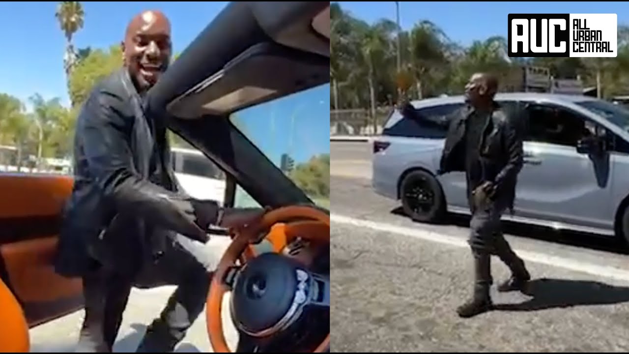 Tyrese Jumps Out Car Starts Crip Walking In The Middle Of Traffic To ...