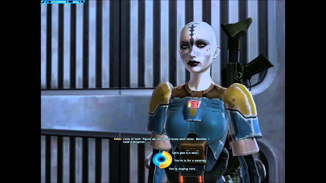 SWTOR Imperial Agent Kaliyo Djannis Free Time - YouTube