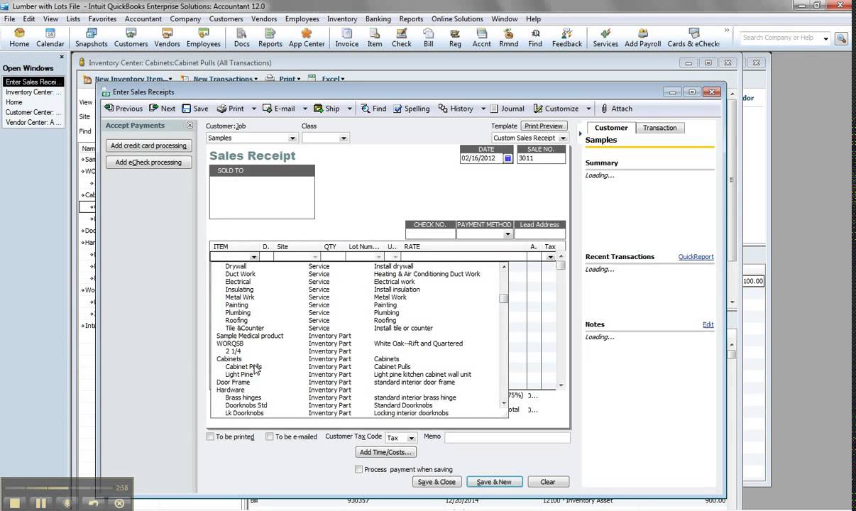 Tracking your stock in Lots using QuickBooks Enterprise Solutions with ...