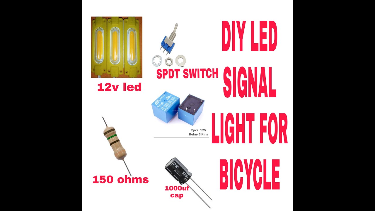 DIY LED SIGNAL LIGHT USING 2PCS OF 12V RELAY - YouTube