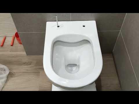 Установка кнопки слива Grohe и навесного унитаза со скрытым креплением ...