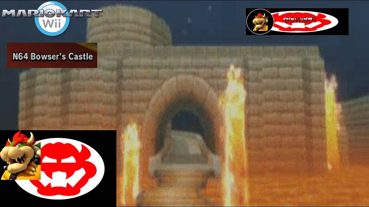 Mario Kart (Wii) N64 Bowser's Castle - YouTube