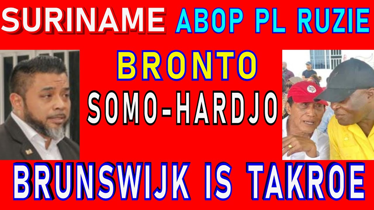 SURINAME PL Bronto zegt ABOP Brunswijk is takroe SU NA ME 2024 - YouTube