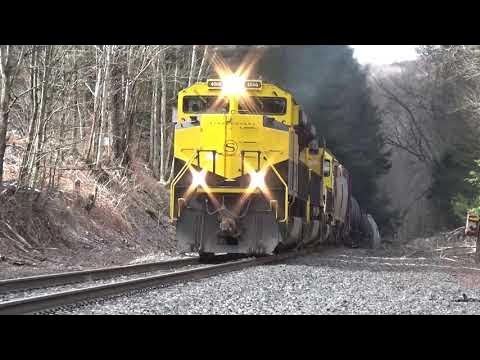 Daylight on the CNYK: NYSW SU100 Chase (3/19/2024) Gulf Summit-Sparrow Bush, NY. SD70M-2's ...