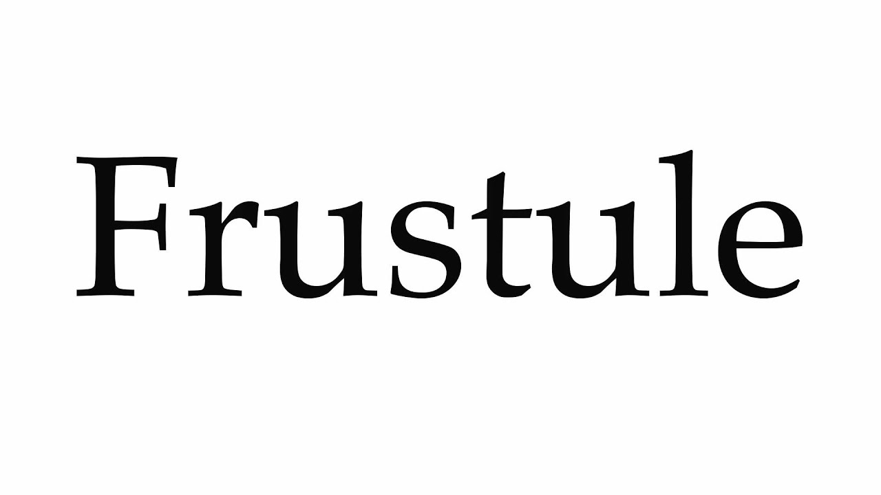 How to Pronounce Frustule - YouTube