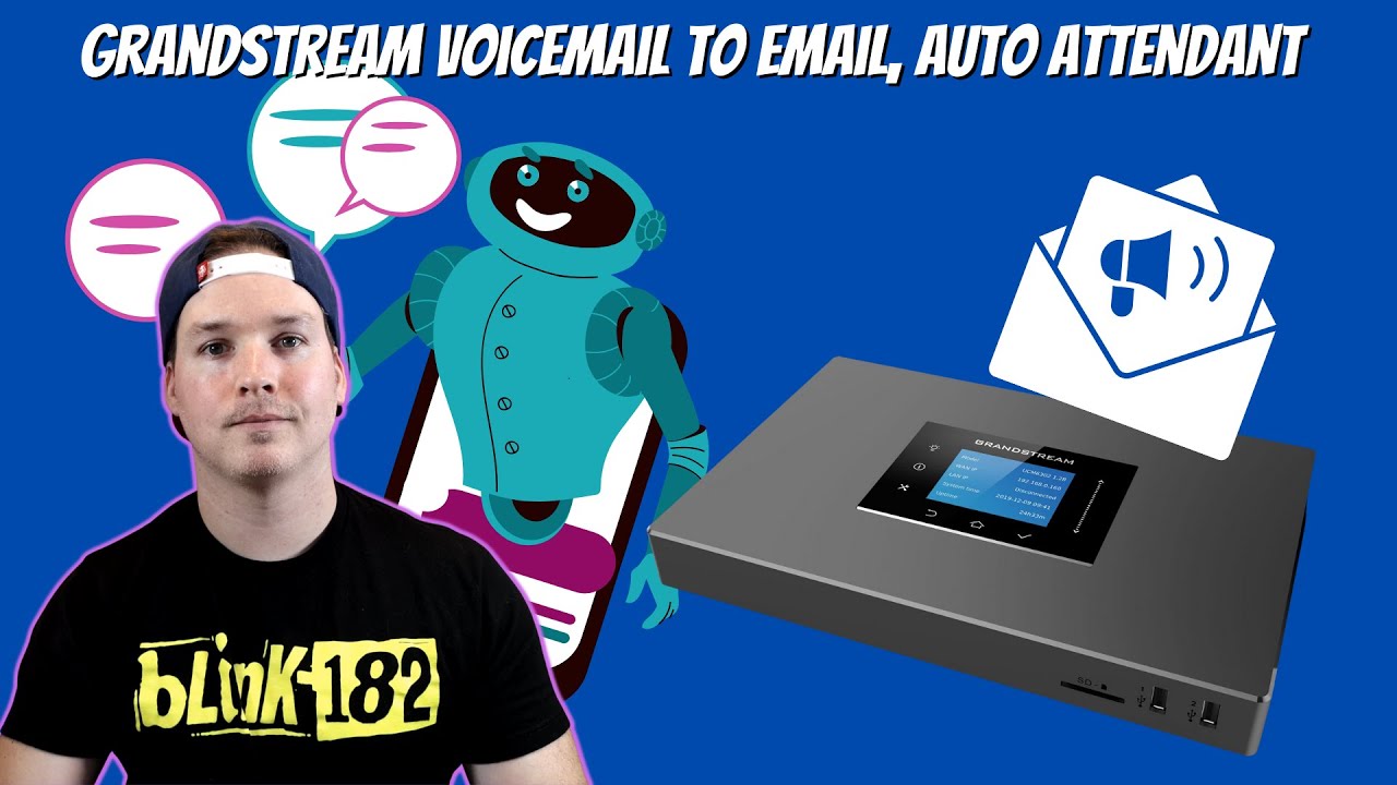 Grandstream Voicemail to email, Auto attendant and Ring groups - YouTube