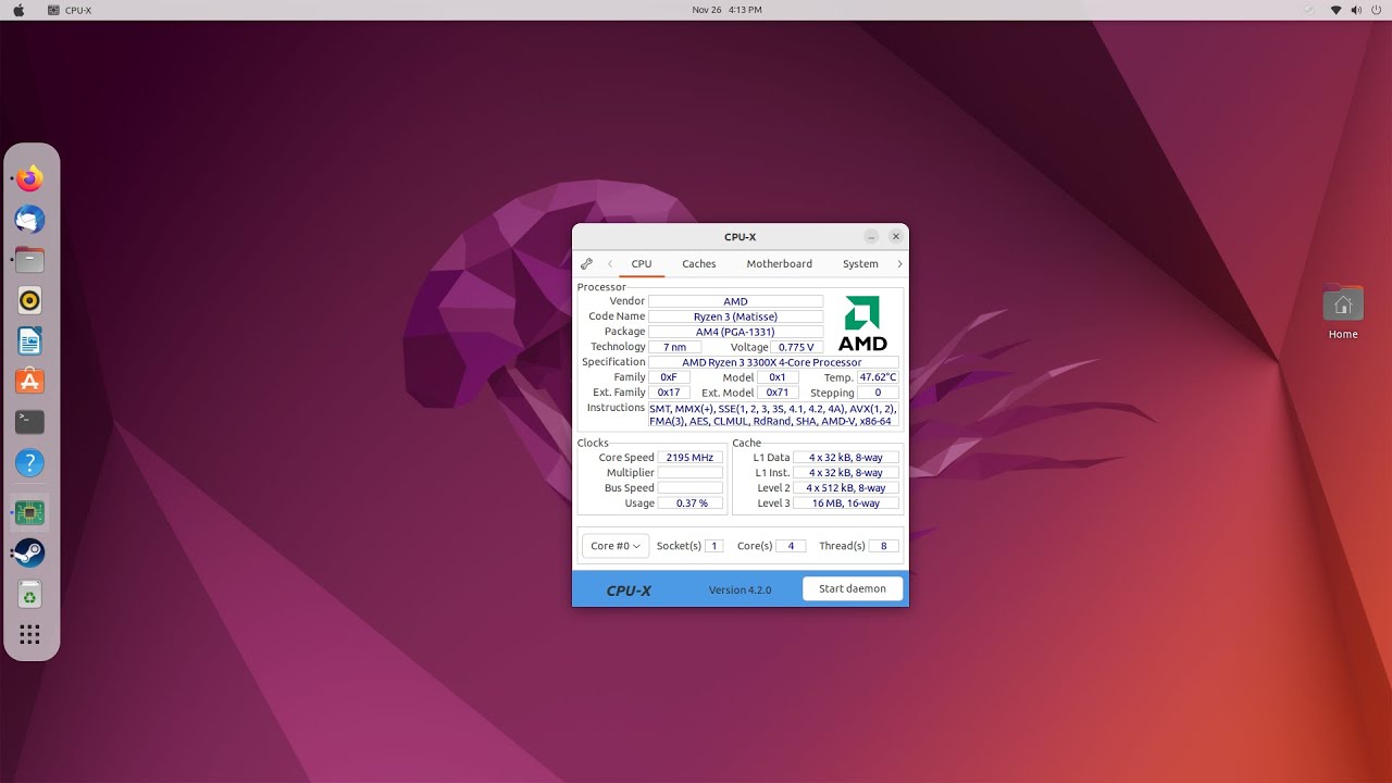CPU-X (similar to CPU-Z for Windows) | Ubuntu 22.04 - YouTube