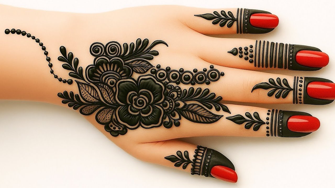 Arabic style mehndi designs |. Famous mehndi designs - YouTube