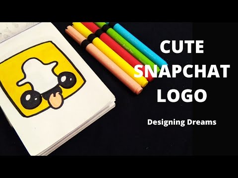 #8/20 | Cute Snapchat logo drawing | How to draw Snapchat logo @camlin ...