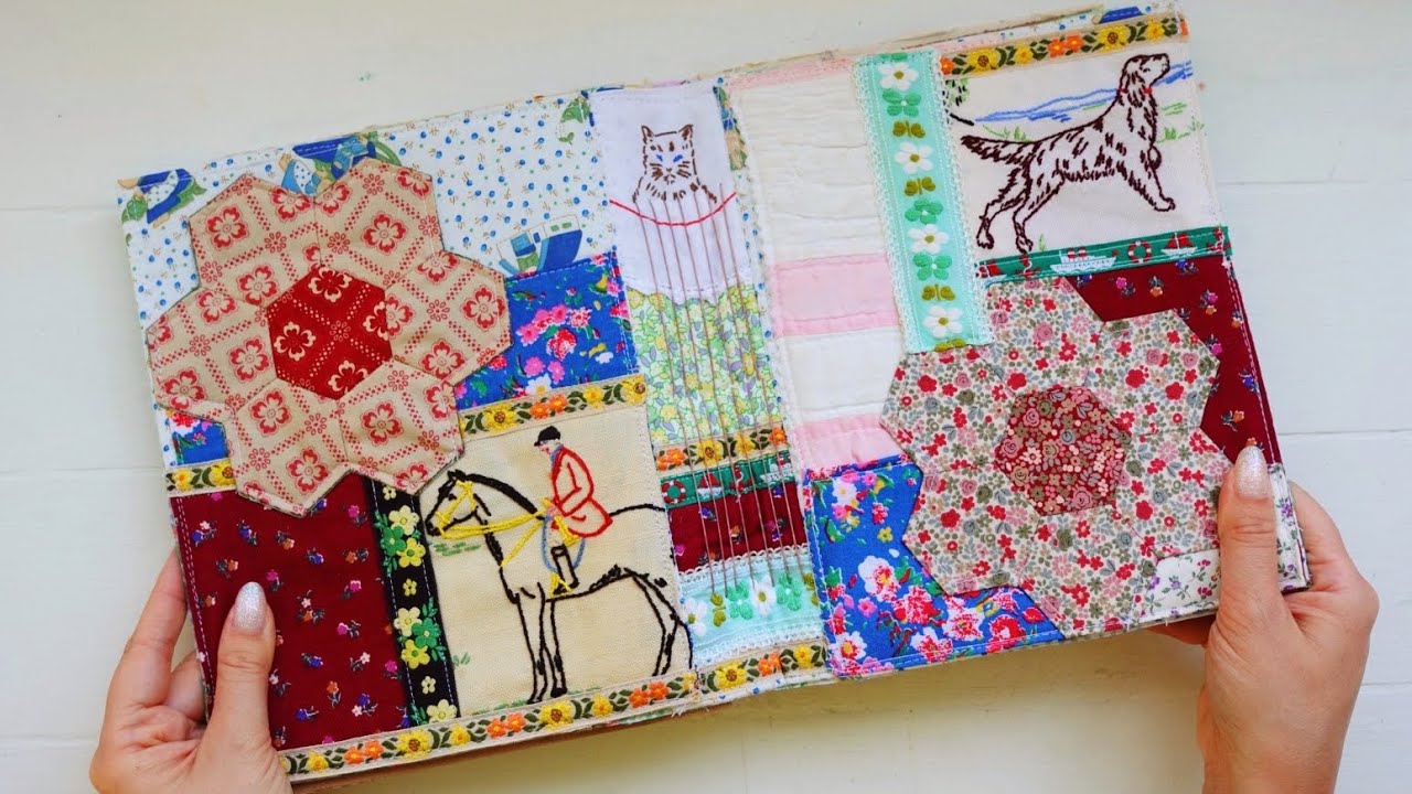 my new journal with TUTORIAL | Felt Fabric Journal Cover DIY - YouTube