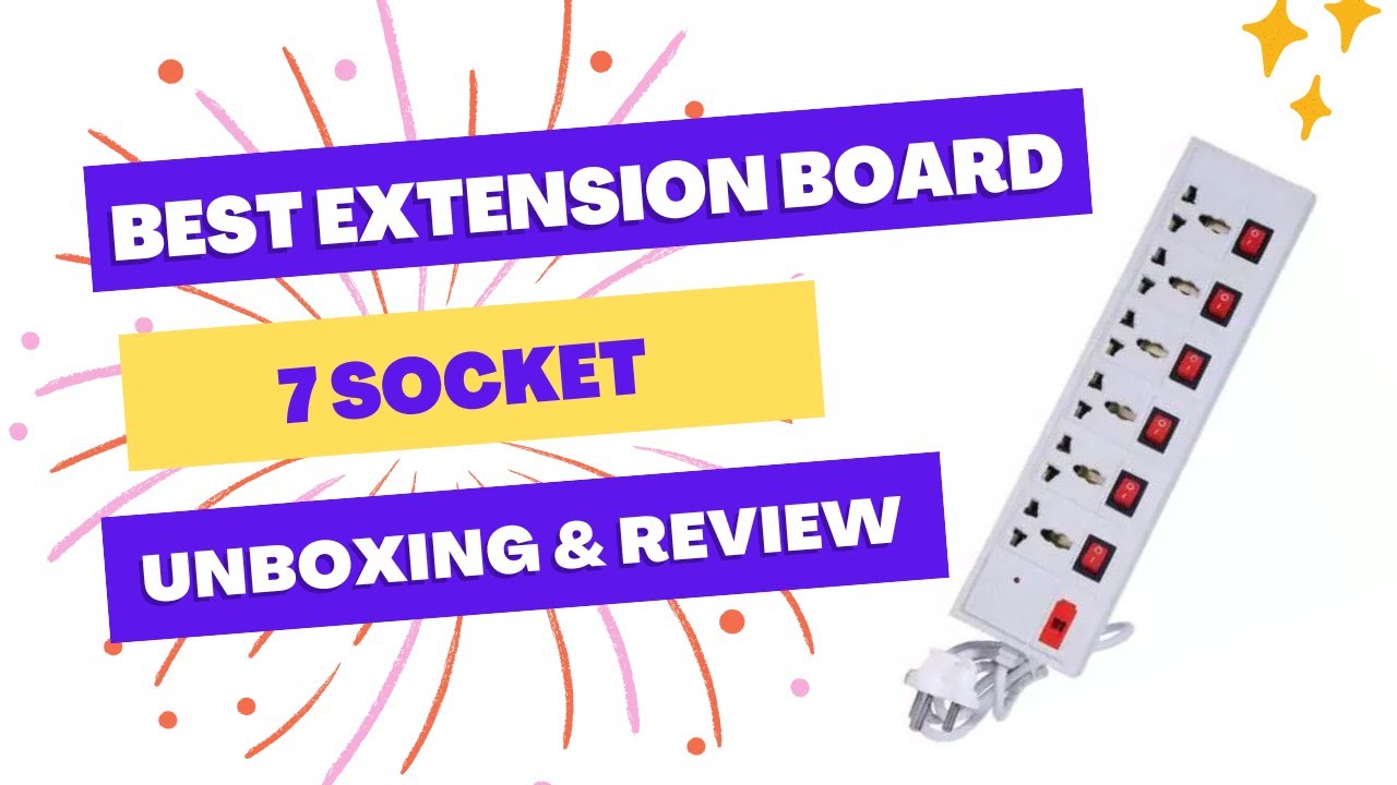 7 Socket Extension Board Review | Brillar Extension Board From Flipkart ...