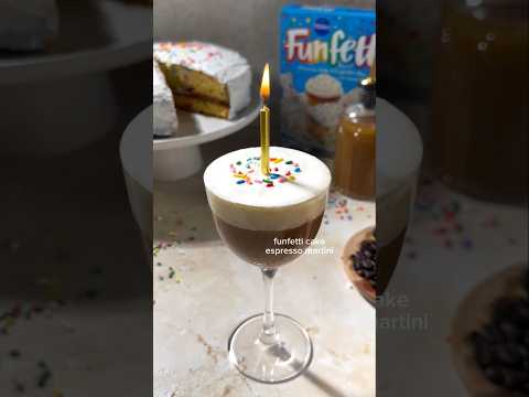Funfetti Cake Espresso Martini! 🎂🍸 #espressomartini #cocktailrecipe #drinkrecipe #coffeecocktail