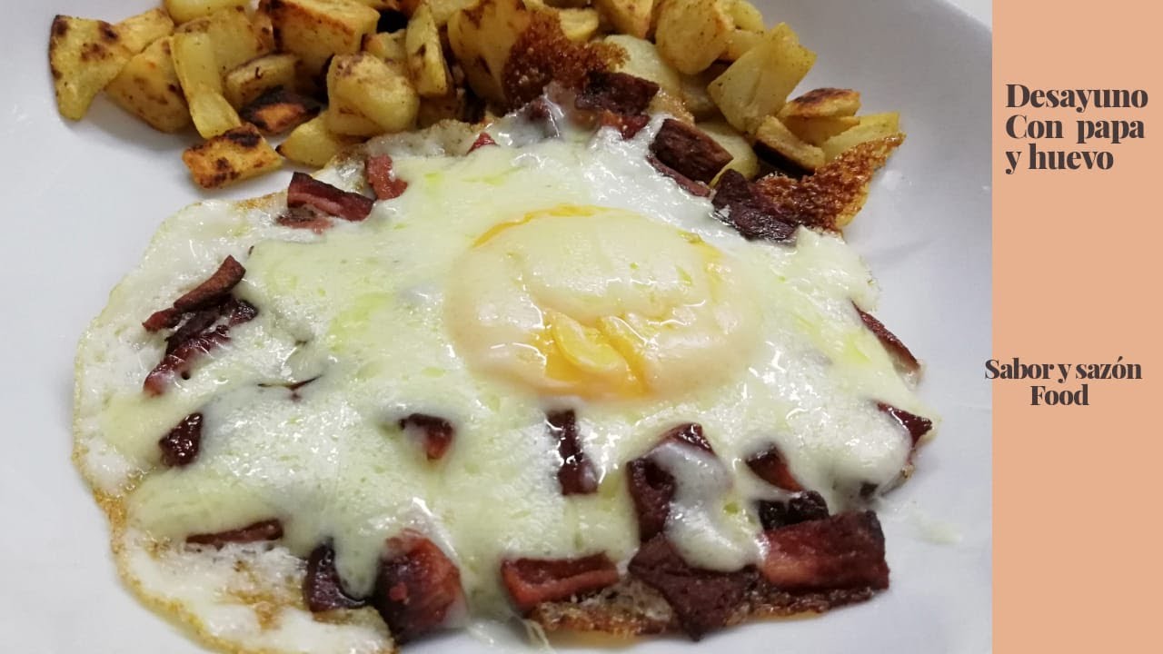 papas fritas con huevo y queso..desayuno fácil y rápido, - YouTube