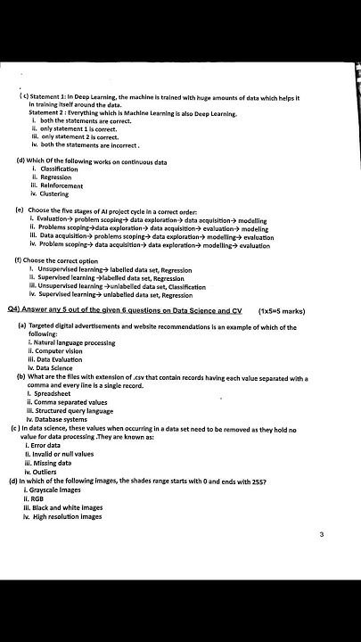 10th Class Artificial Intelligence Pre-Board Examination 2024-25 NEW ...