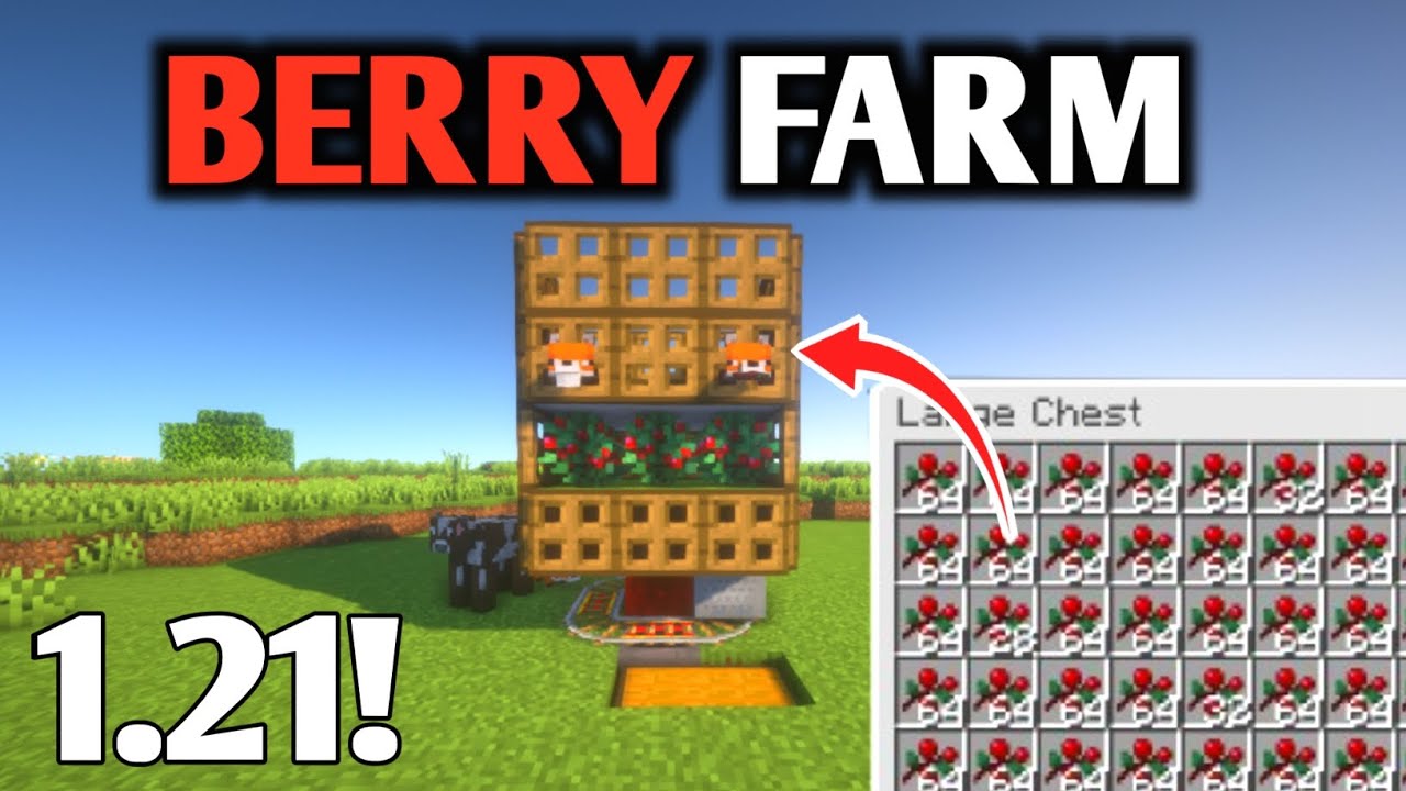 Minecraft EASY Automatic Sweet Berry Farm Tutorial! 1.21+ - YouTube