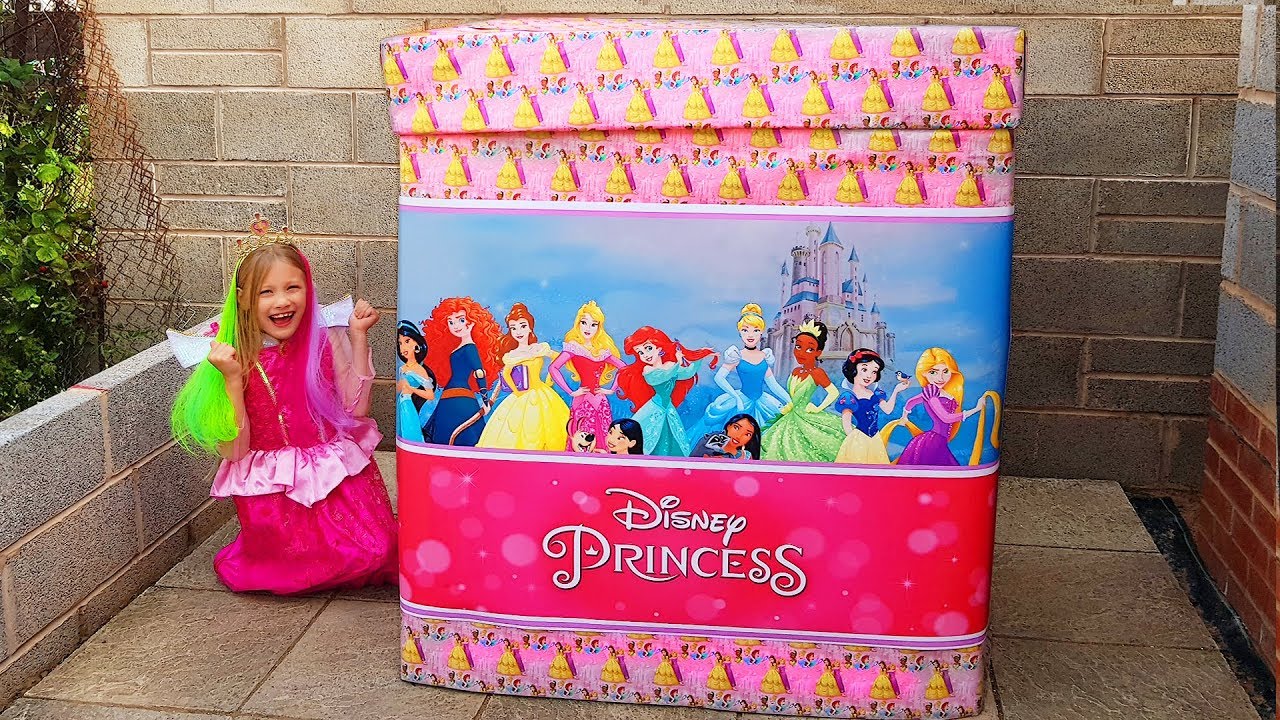 BIGGEST mystery box DISNEY PRINCESS Ava Toy Show - YouTube