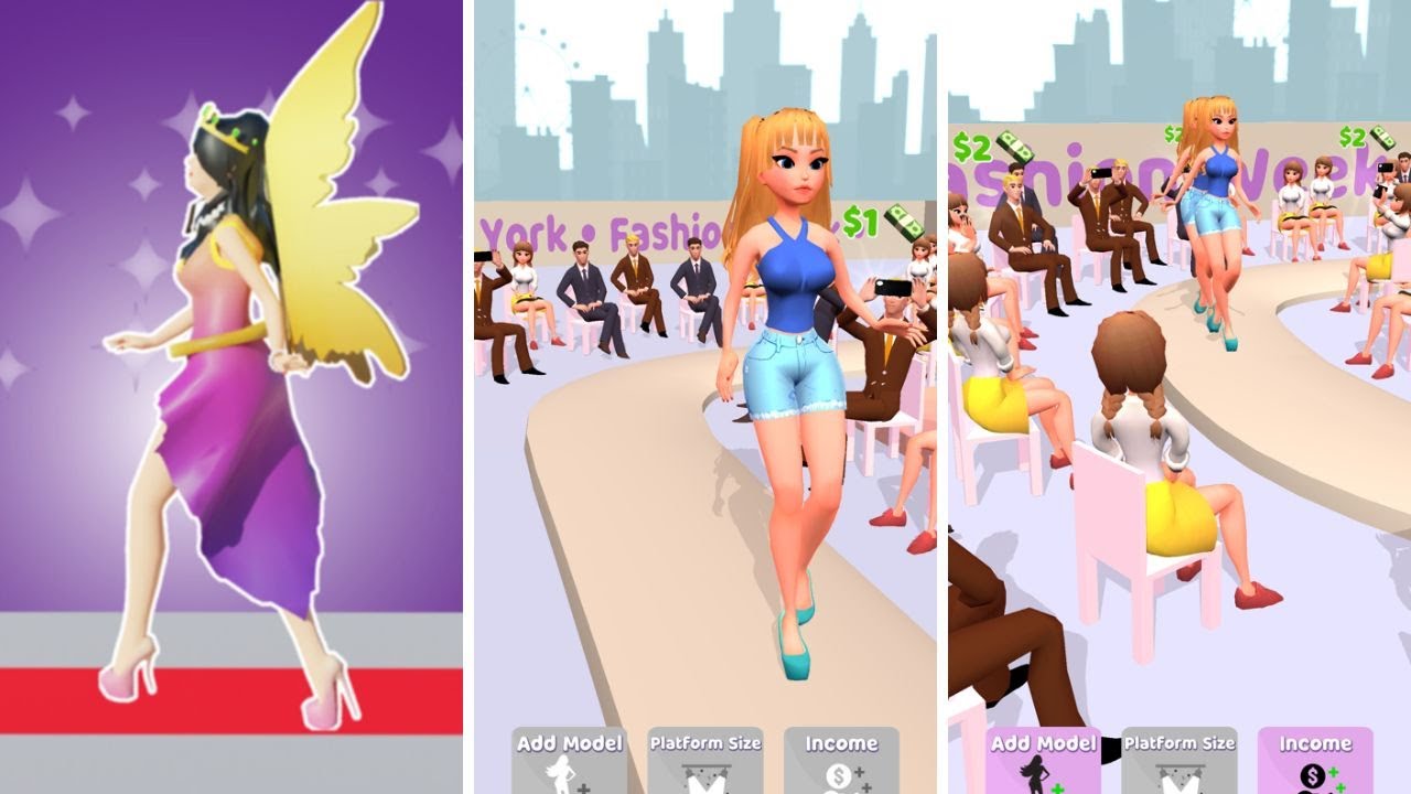 Fashion Show Idle 💃🏻👗👕 Mobile Gameplay iOS | Hyper Casual Games - YouTube