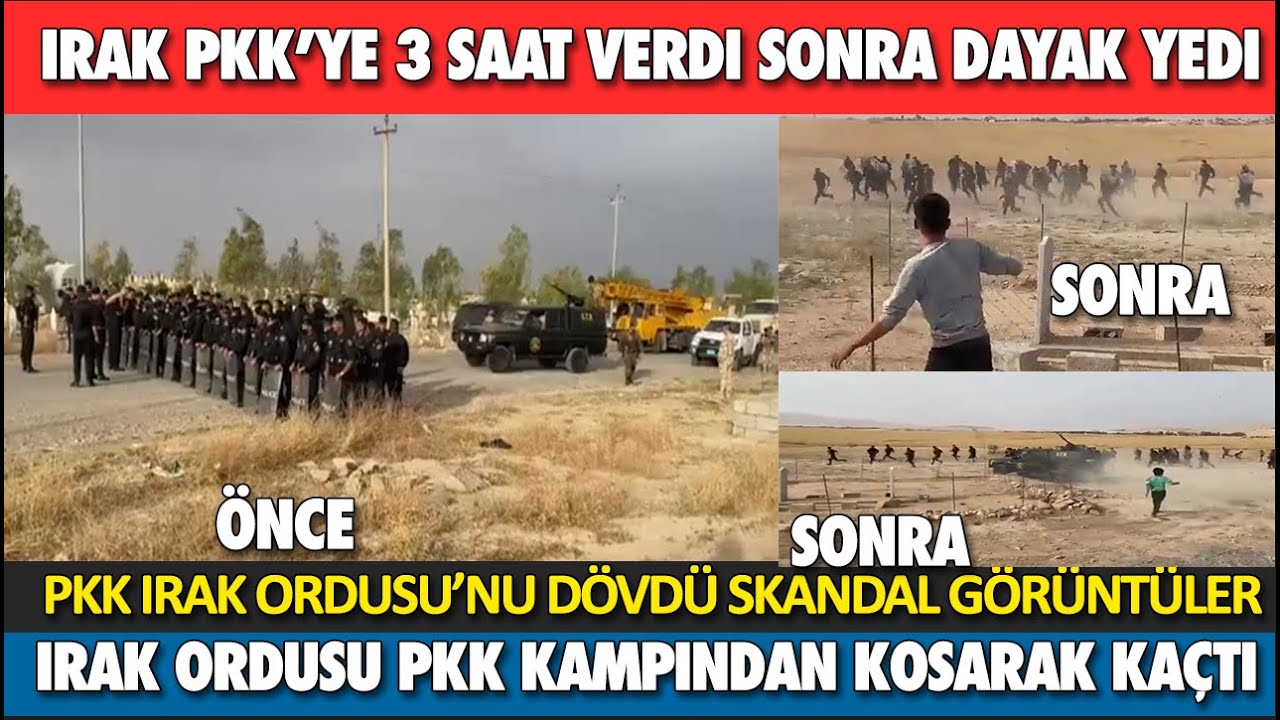 PKK IRAK ORDUSU'NU DÖVDÜ SKANDAL GÖRÜNTÜLER KOŞARAK KAÇTILAR ! IRAK'TA ...